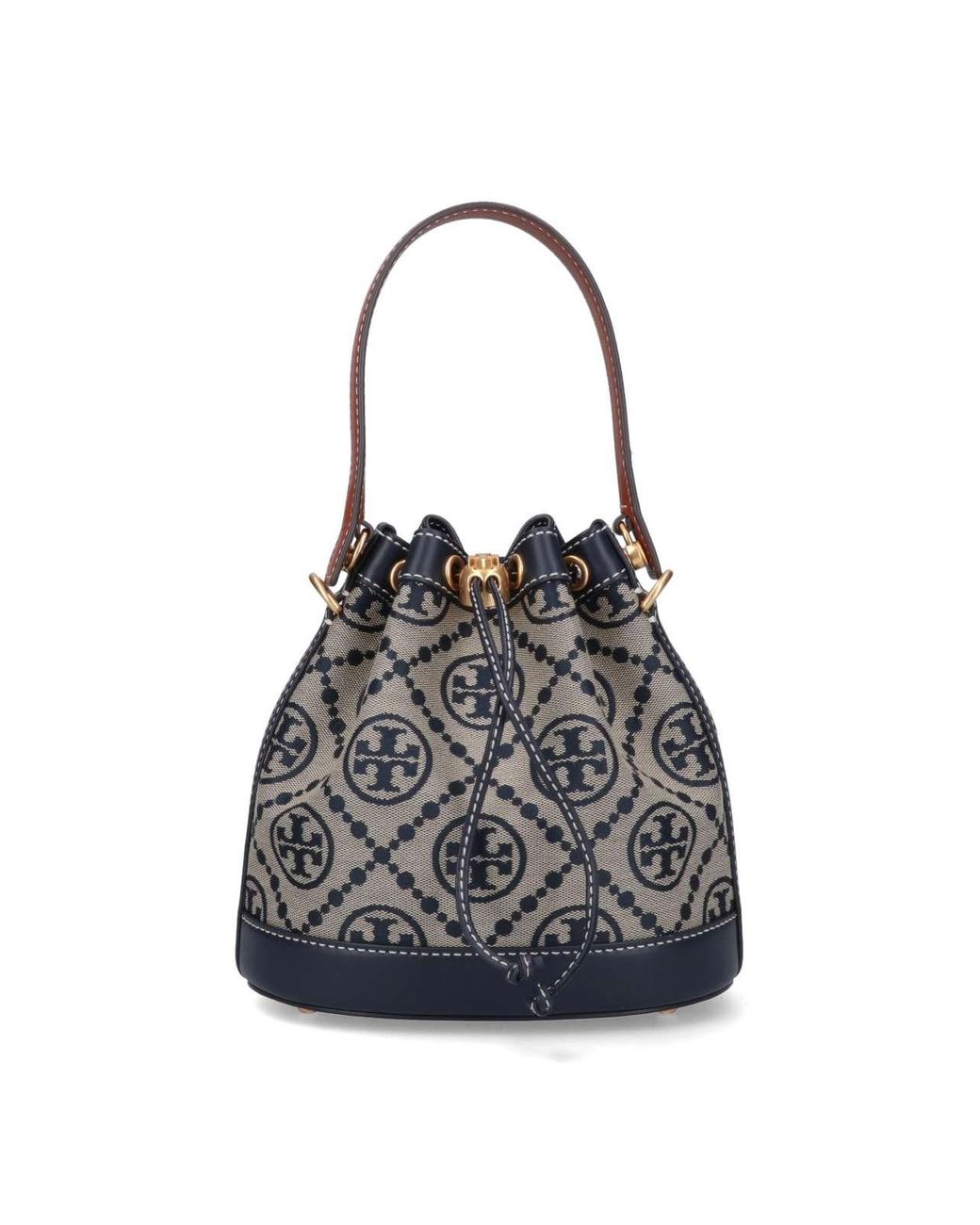 Tory Burch 't-monogram' Bucket Bag in Black | Lyst