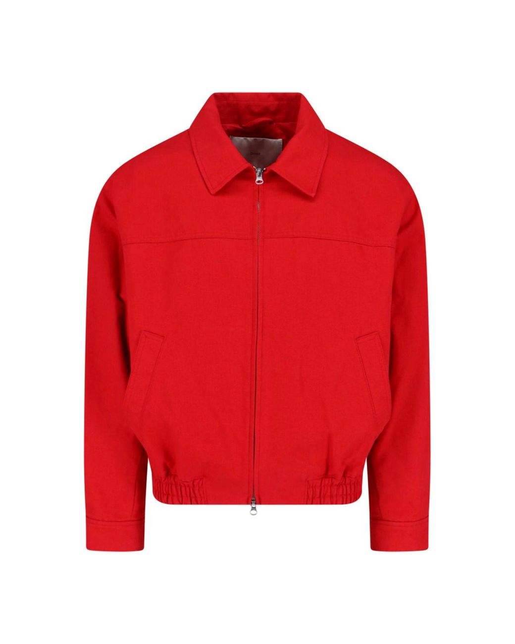 DUNST Zip Bomber Jacket in Red | Lyst