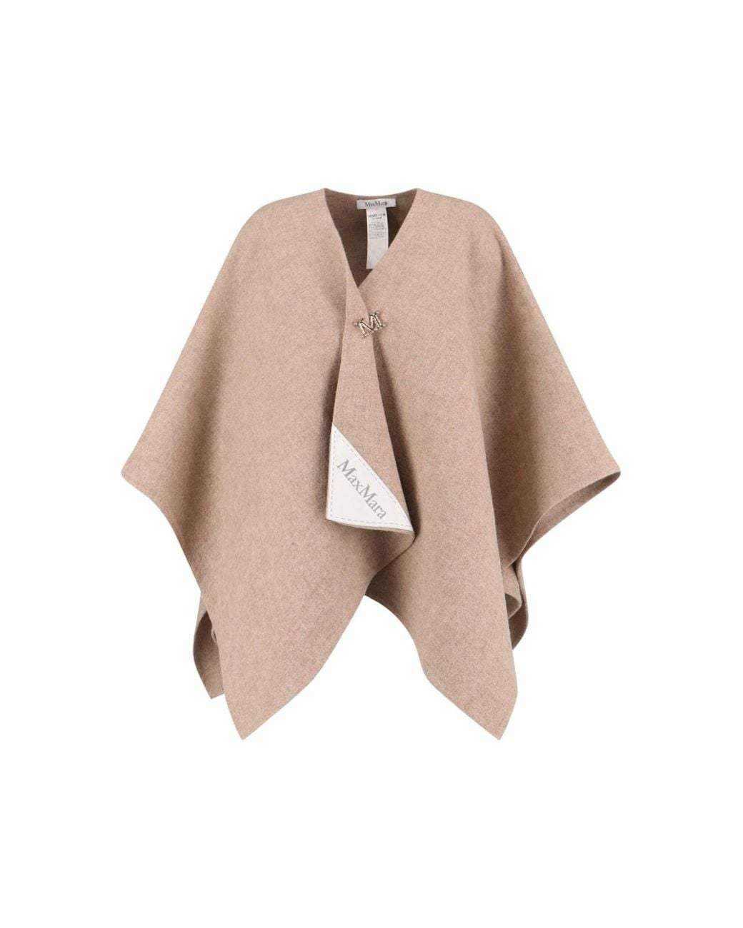 Max Mara Cape "Serra" in Natural | Lyst