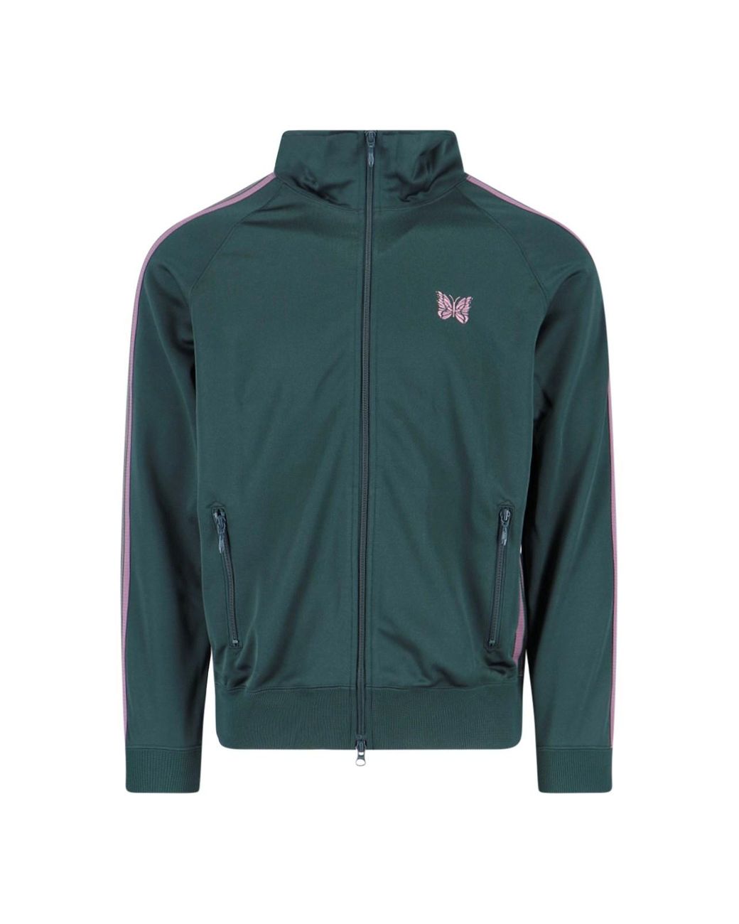Needles Logo Sports Jacket in Green for Men | Lyst UK