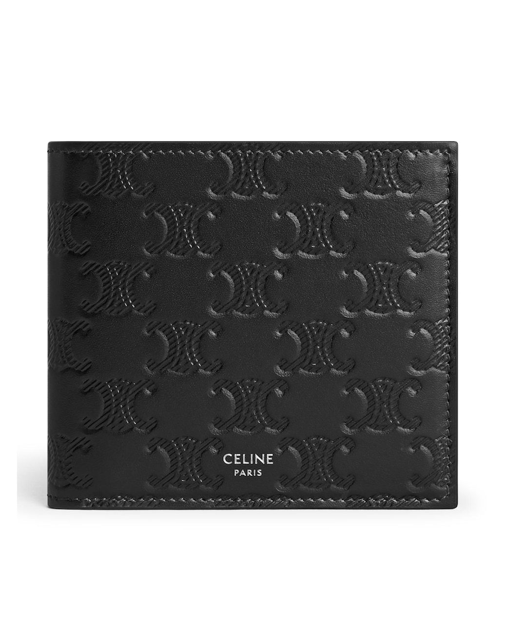 Celine Bi-Fold Wallet With Coin Purse in Black for Men | Lyst