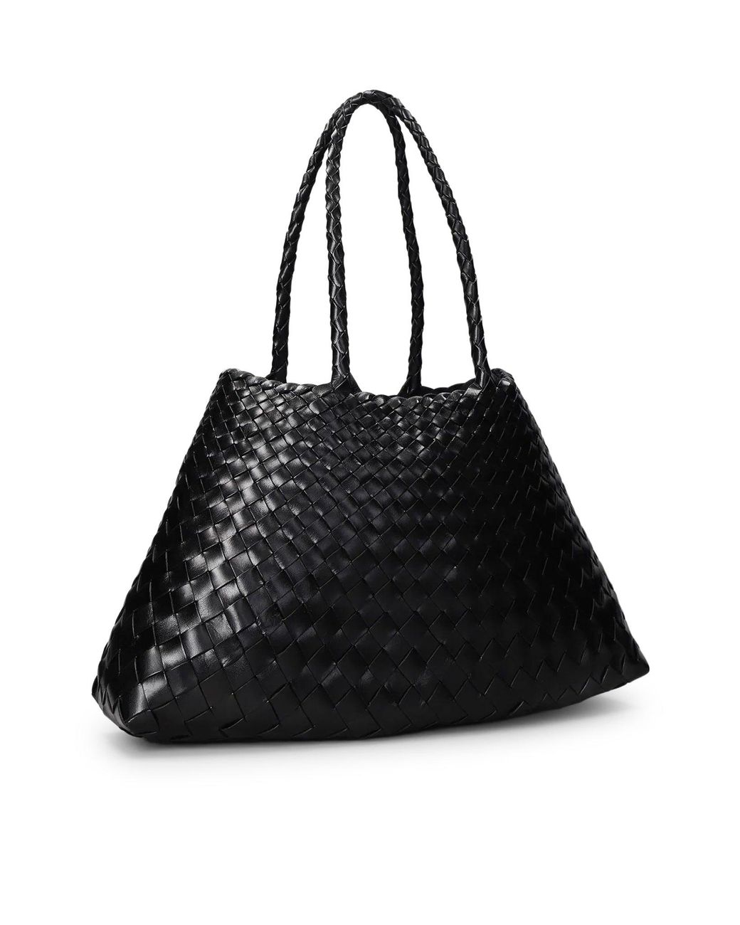 Dragon Diffusion Santa Croce Big Bag In Woven Leather in Black | Lyst UK