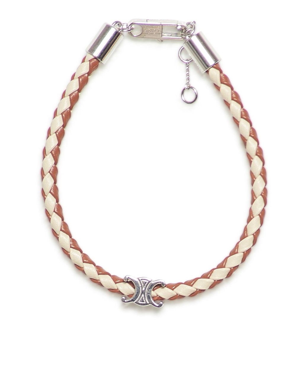 Celine Leather Bracelet With Triomphe Logo in White for Men | Lyst