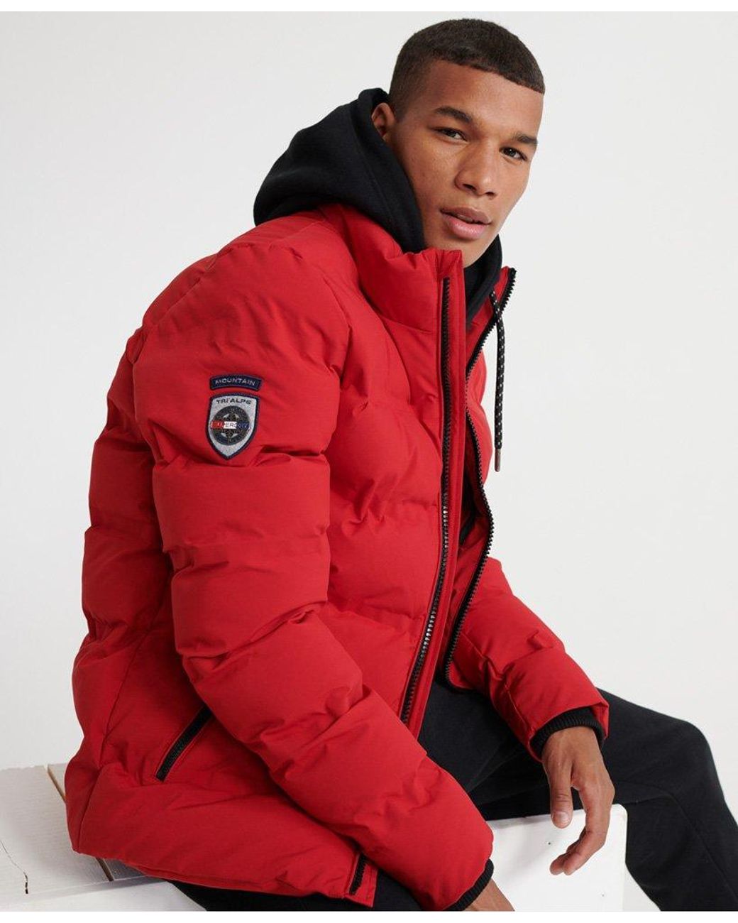 Superdry Ultimate Radar Quilt Puffer Jacket in Red for Men - Lyst