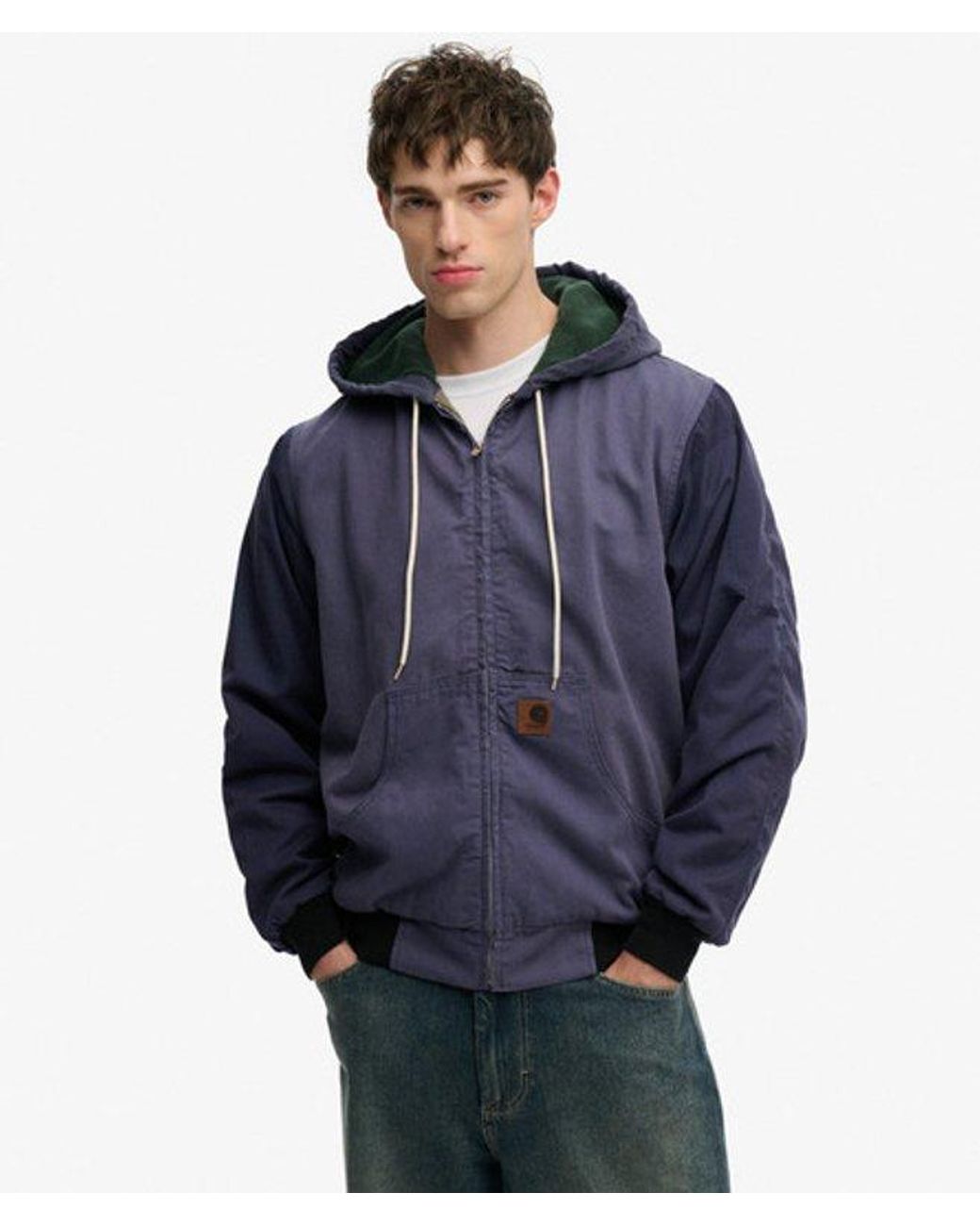 Superdry Vintage By & Co. Reworked Hooded Jacket in Blue for Men | Lyst UK
