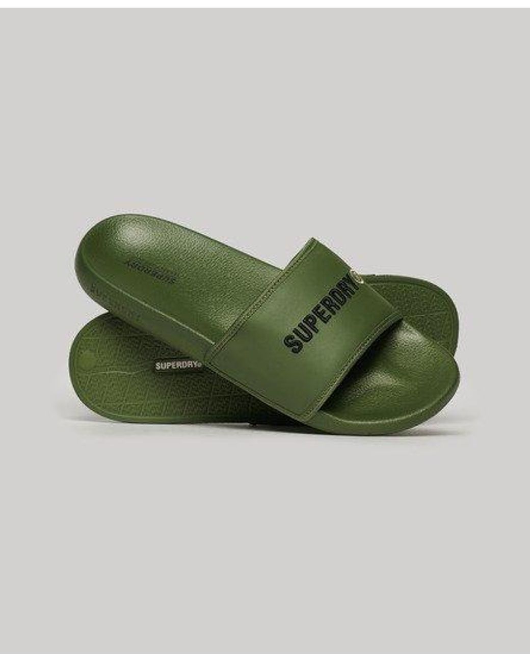 Superdry Tarp Vegan Pool Sliders in Green for Men | Lyst
