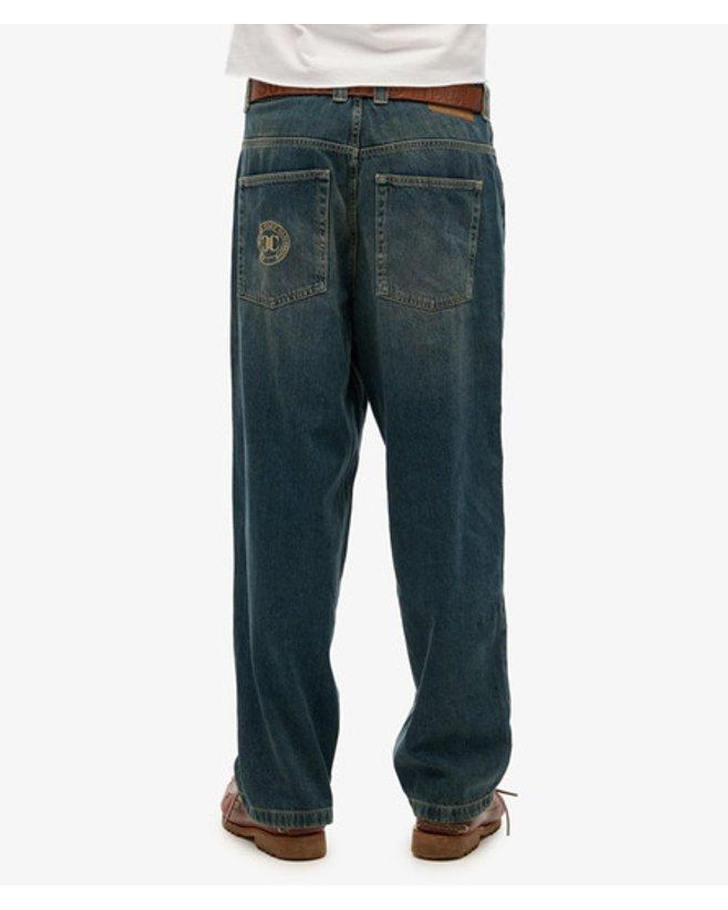 Superdry Cult 90s baggy Jeans in White for Men | Lyst UK