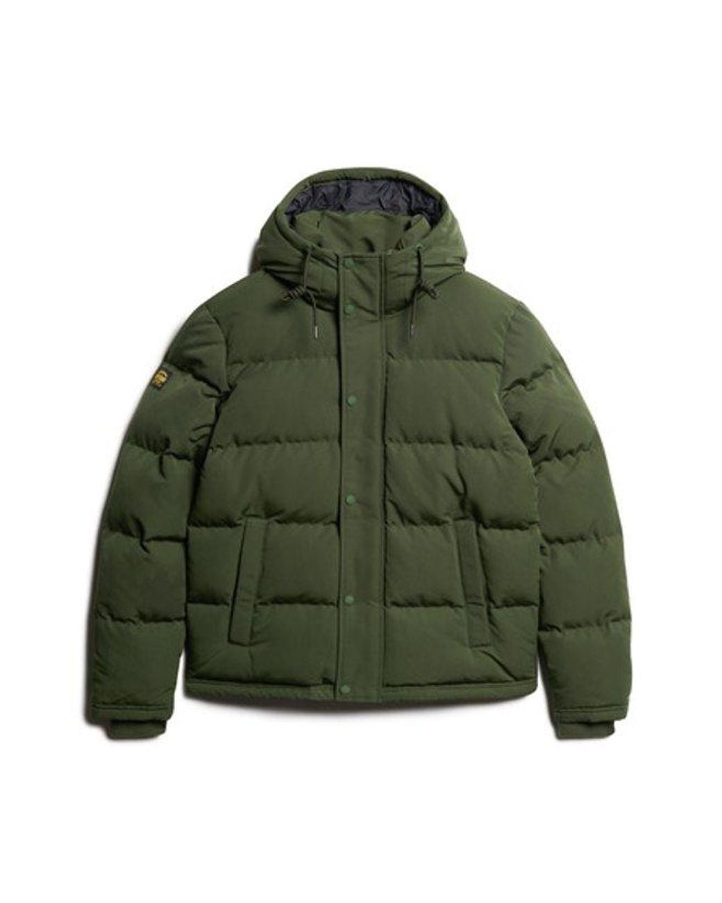 Superdry Everest Short Hooded Puffer Jacket in Green for Men | Lyst