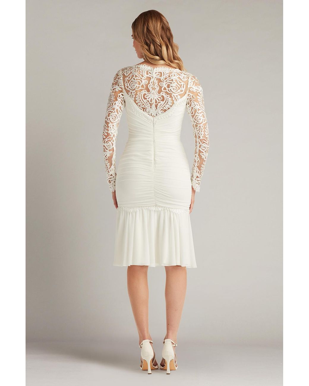 Tadashi Shoji Novara Embroidered Skater Dress in Natural | Lyst