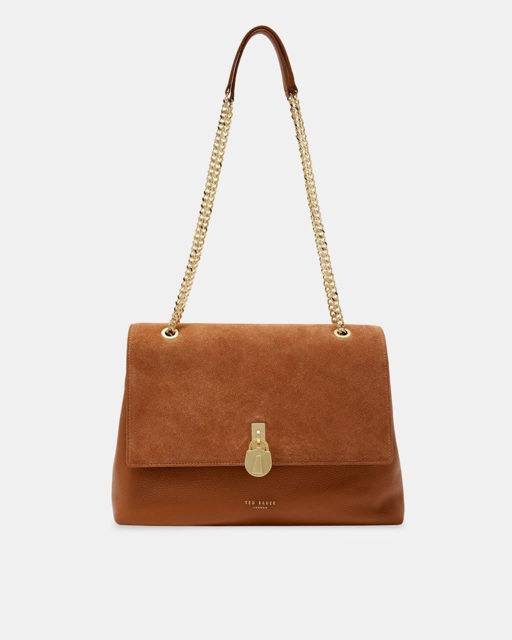 Ted Baker Hermiaa Suede And Leather Shoulder Bag in Brown | Lyst UK