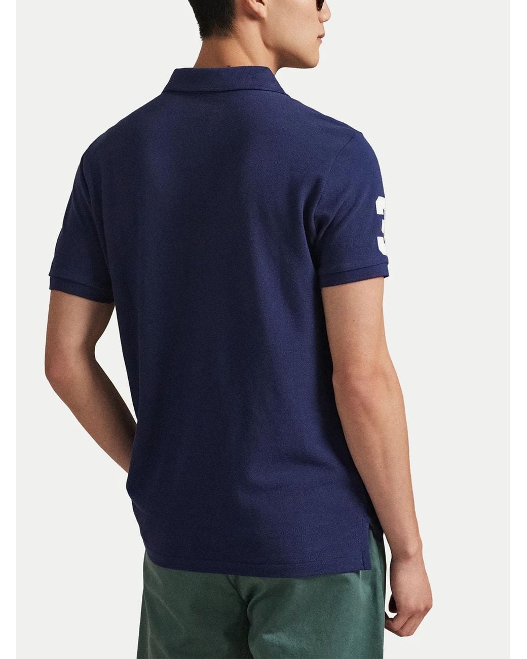 Polo Ralph Lauren Big Pony Mesh Polo in Blue for Men | Lyst UK
