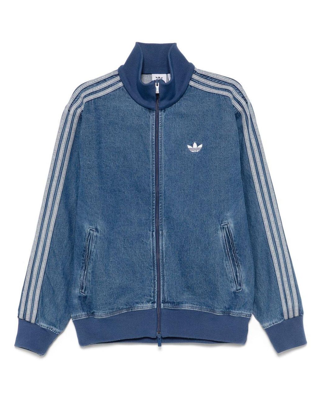 adidas Firebird Adicolor Denim Jacket in Blue for Men | Lyst