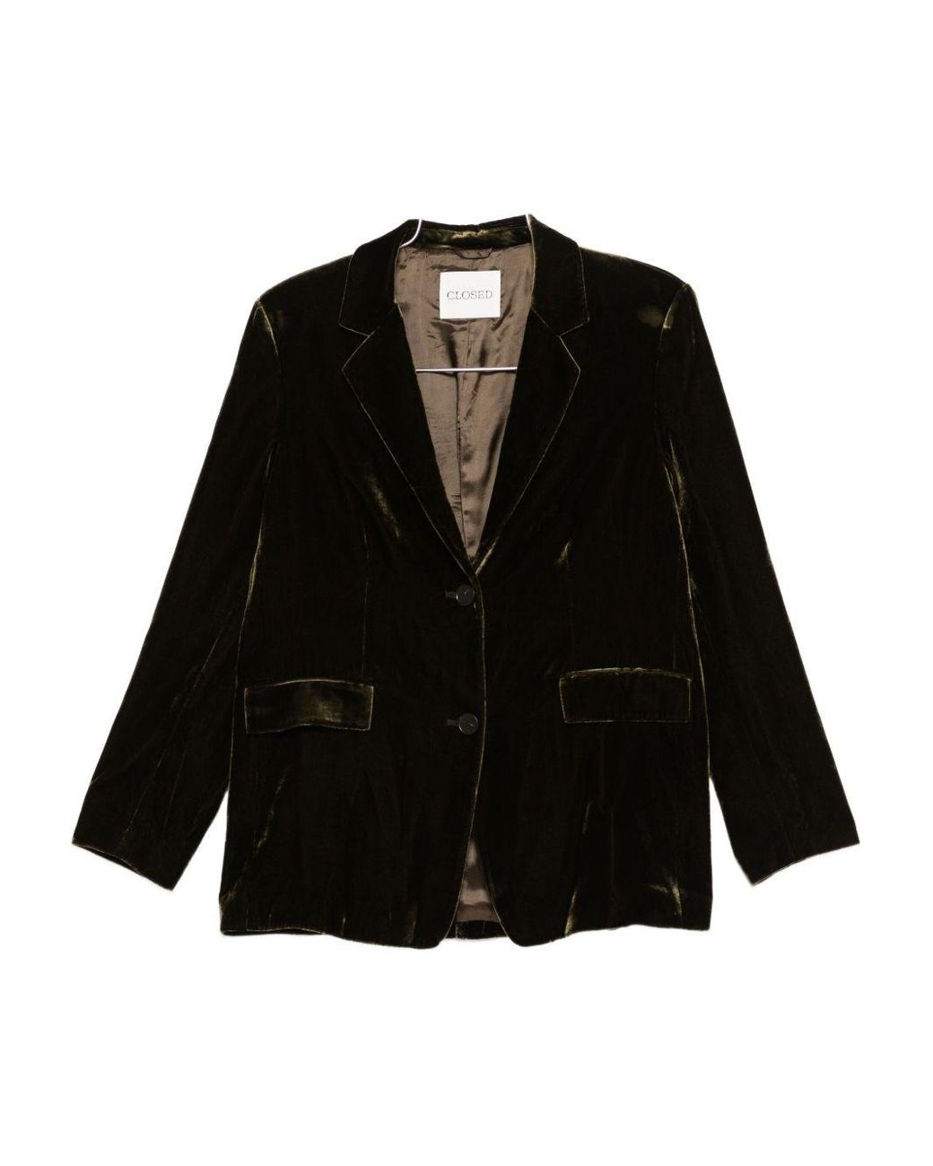 Closed Velvet Single-Breasted Jacket in Black | Lyst UK