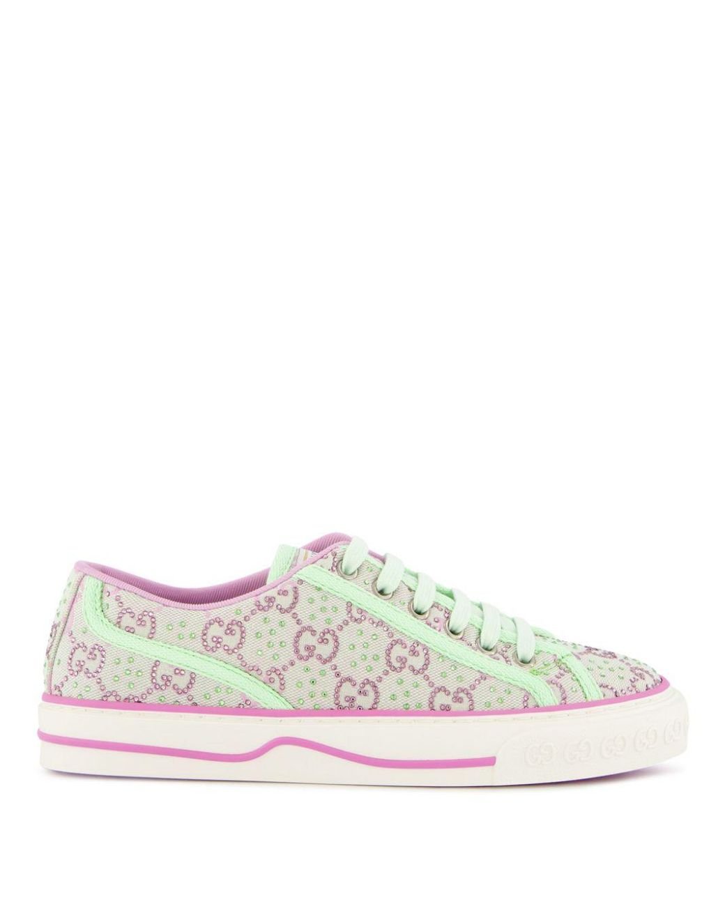 Gucci Tennis 1977 Gg-Canvas Sneakers in Green | Lyst UK