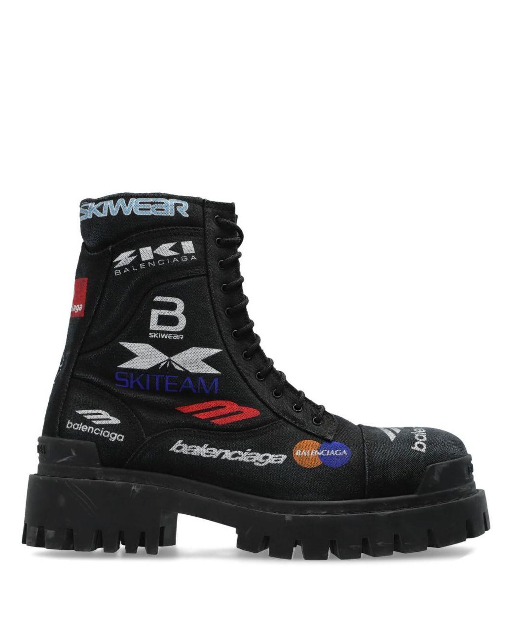 Balenciaga Combat Strike Boots in Black for Men | Lyst