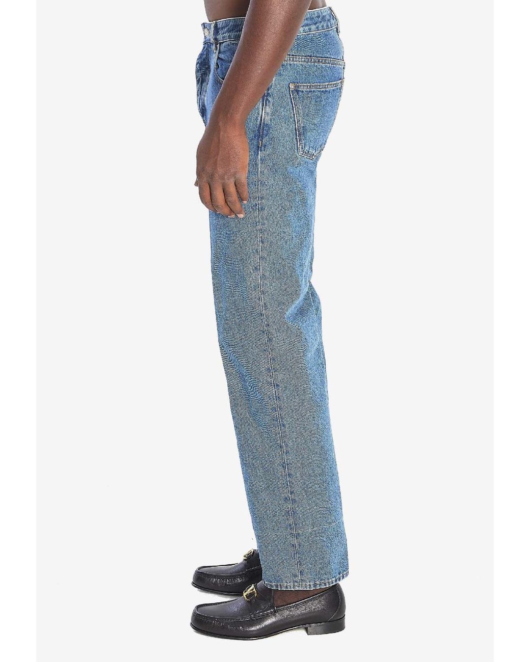 Valentino Chez Logo Denim Pants in Blue for Men | Lyst