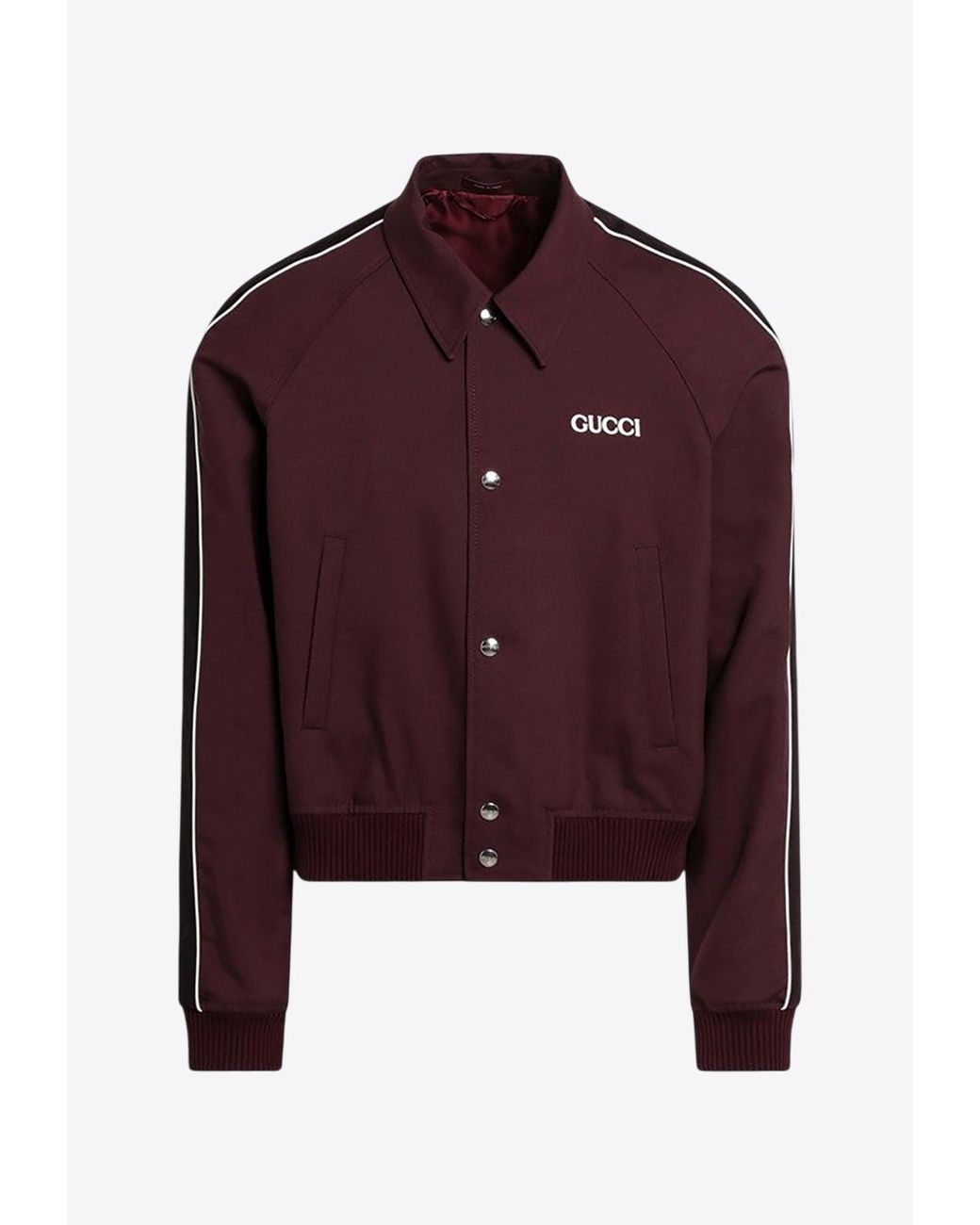 Gucci Wool-Blend Bomber Jacket in Red for Men | Lyst