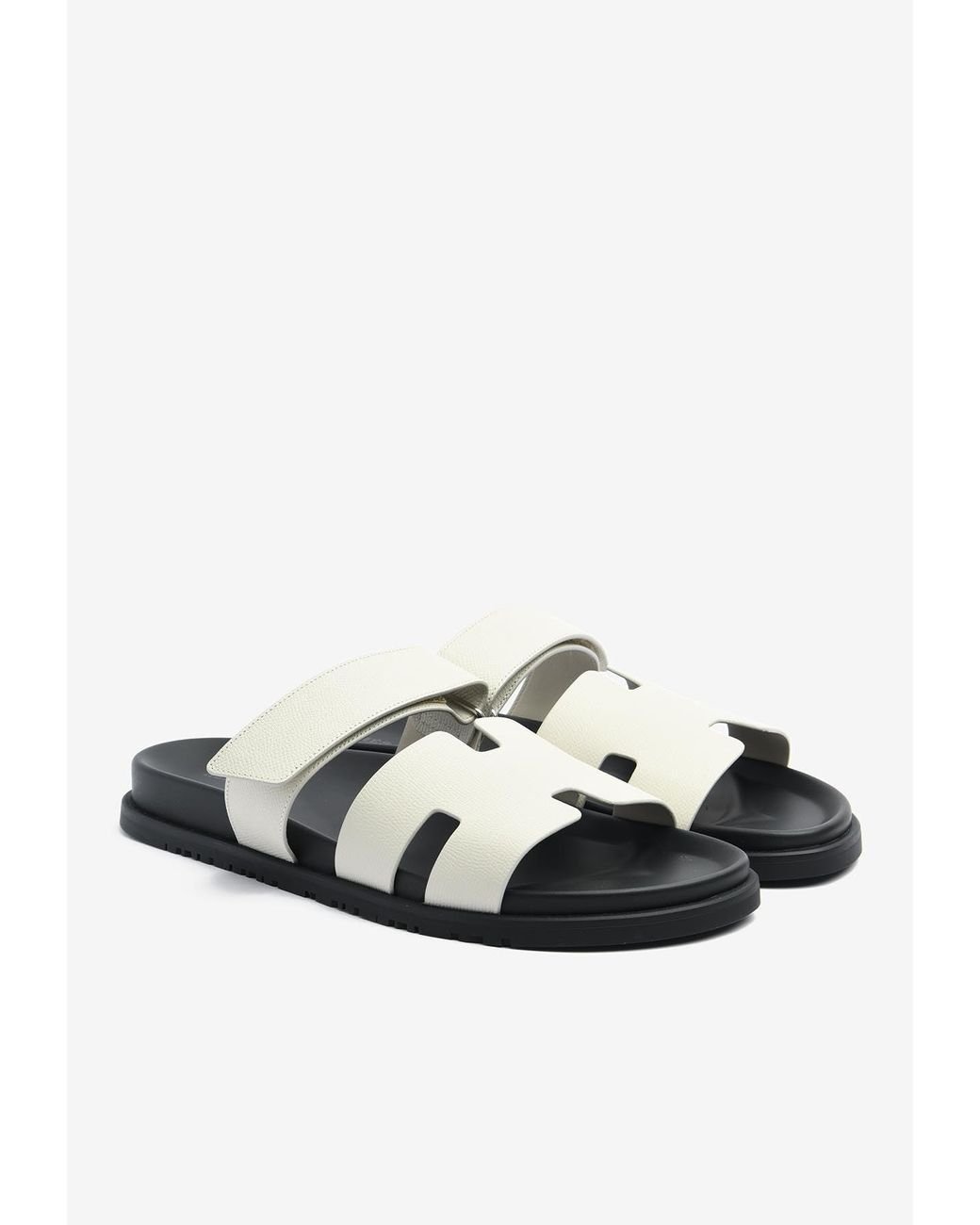 Hermès Chypre Sandals In Epsom Calfskin in White for Men | Lyst