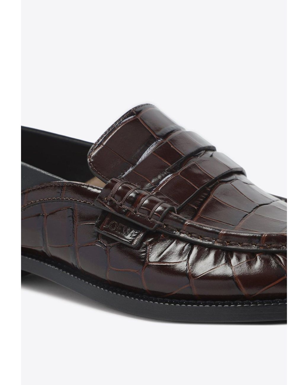 Loewe Campo Flap Back Loafers in White for Men | Lyst