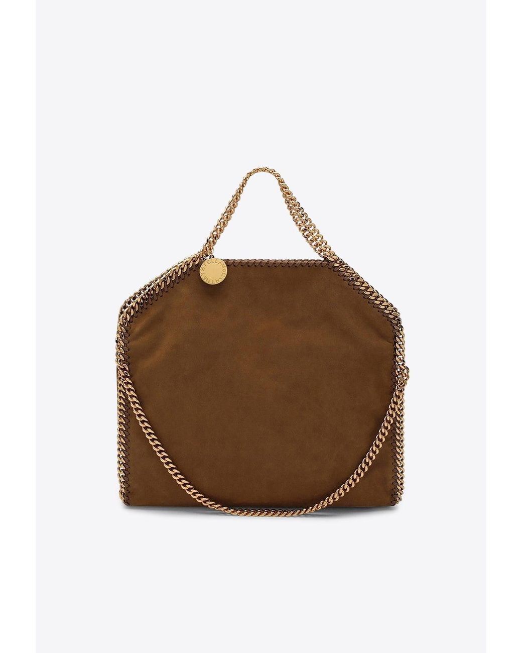 Stella McCartney Brandy Falabella Fold-Over Tote Bag in Brown | Lyst
