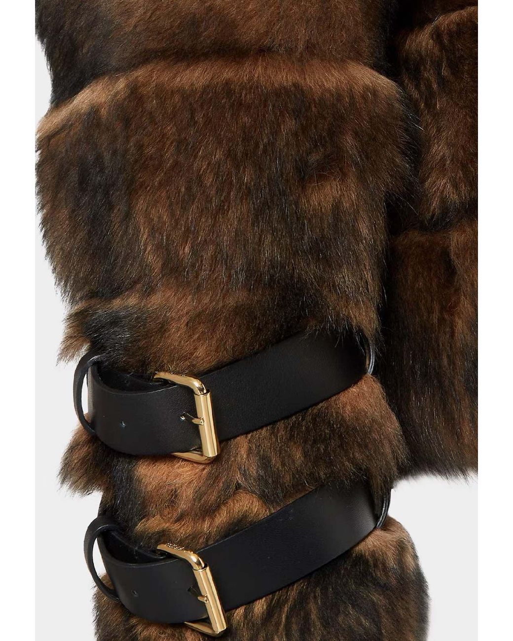 Fendi Shearling And Nappa Leather Jacket in Brown | Lyst