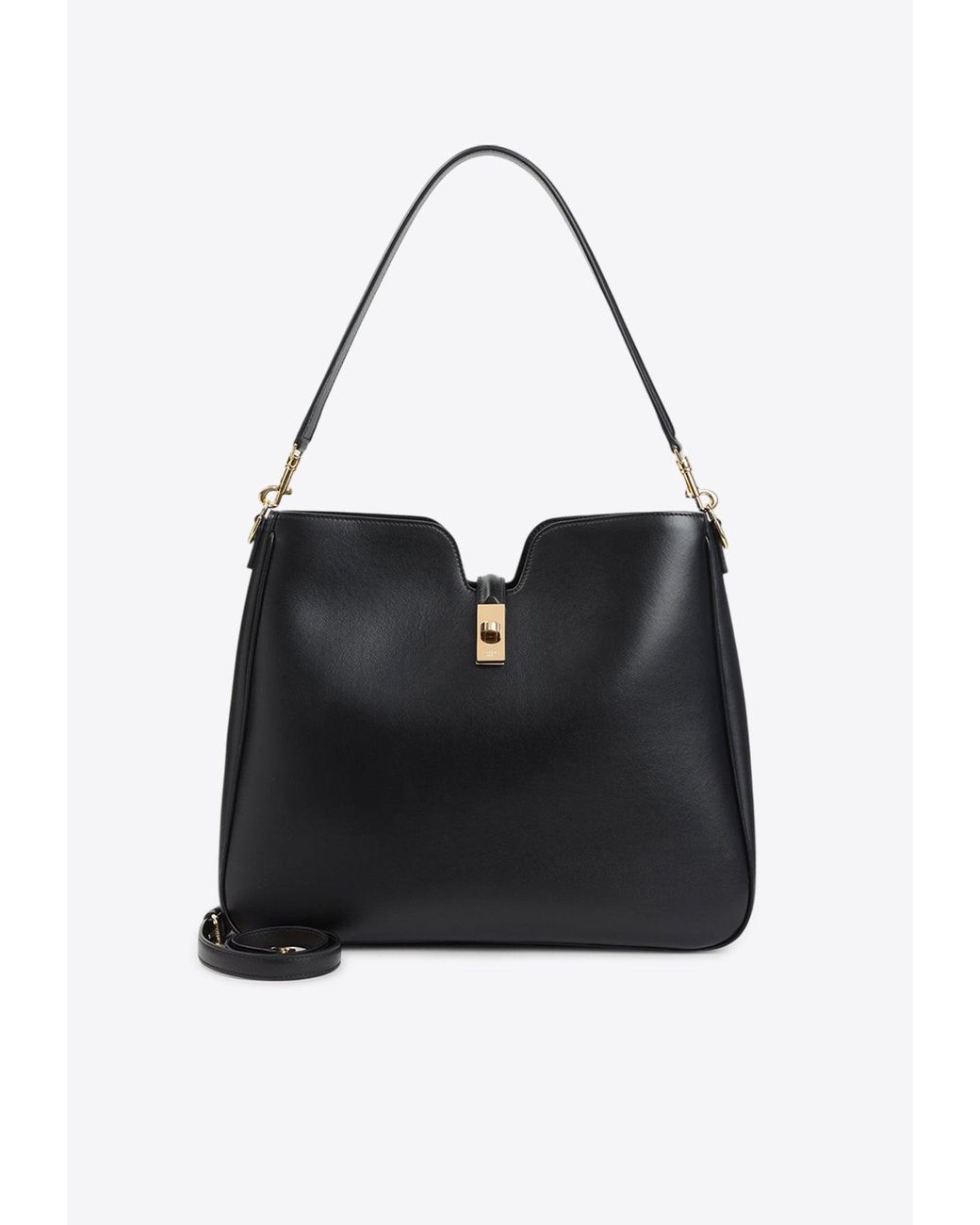 Celine Medium Camille Soft Leather Shoulder Bag in Black | Lyst