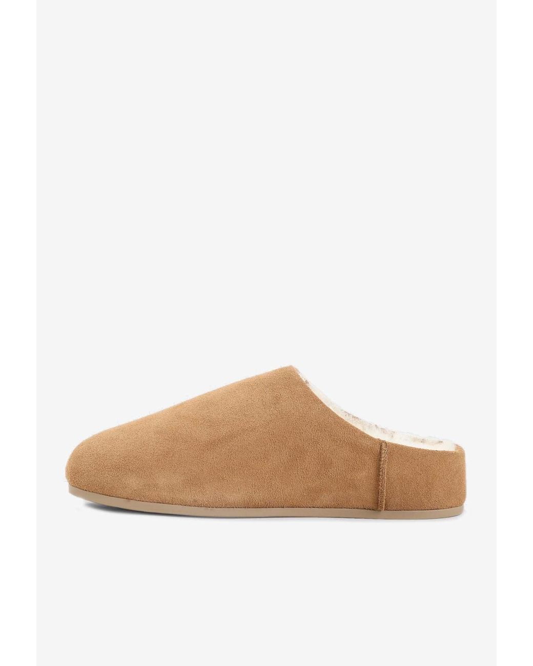 UGG Elea Slip-On Suede Slippers in White | Lyst