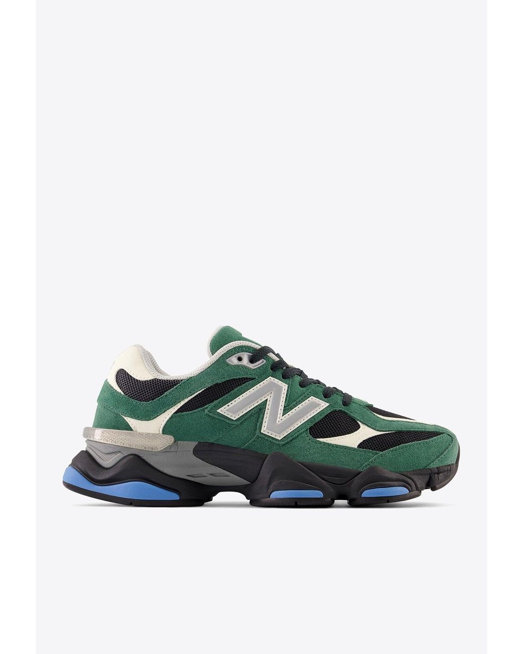 New Balance 9060 Low-top Sneakers In Team Forest Green With Black And ...