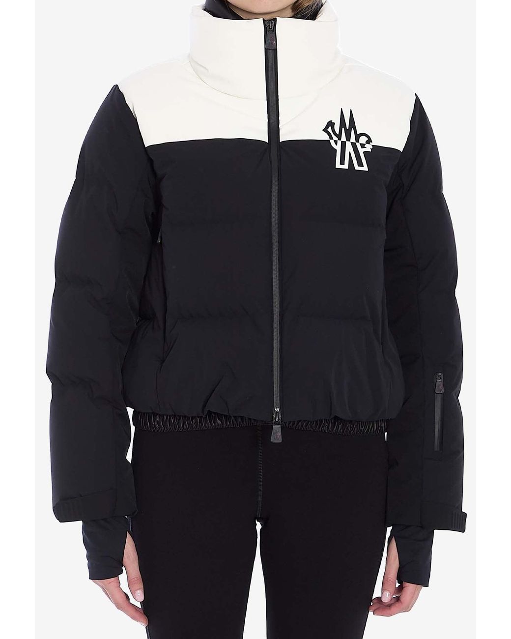 Moncler Stennes Colorblocked Padded Jacket in Black | Lyst