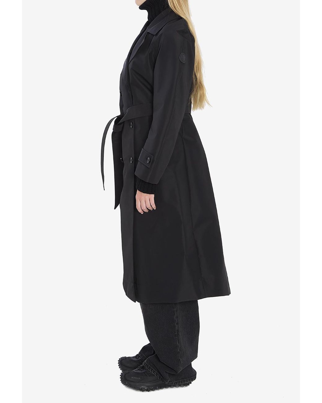 Moncler X Ee72 By Edward Enninful Zake Waterproof Trench Coat in Black ...