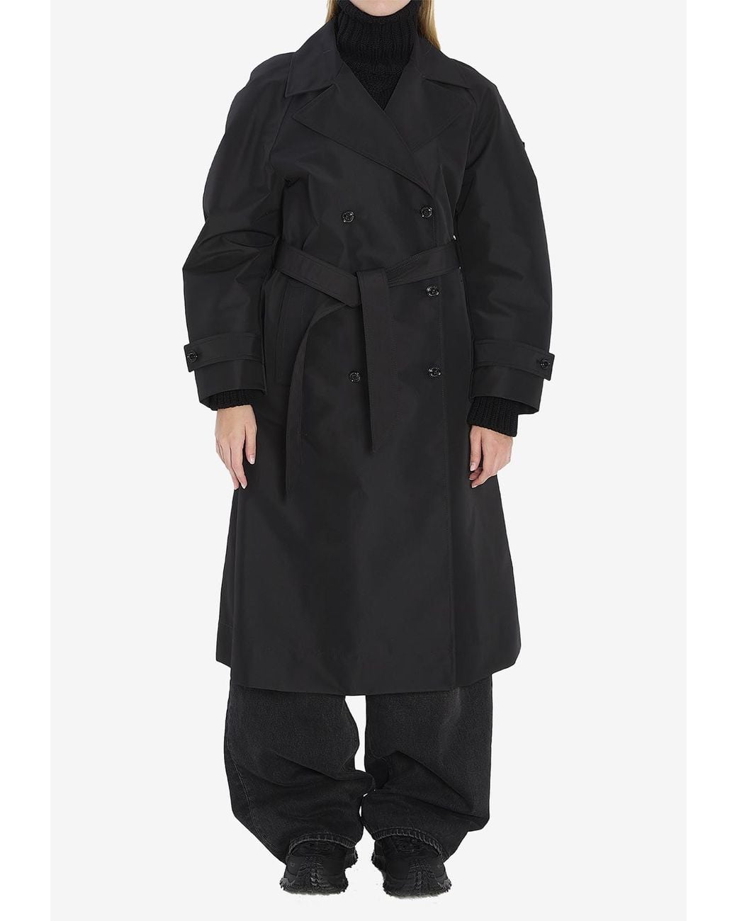 Moncler X Ee72 By Edward Enninful Zake Waterproof Trench Coat in Black ...
