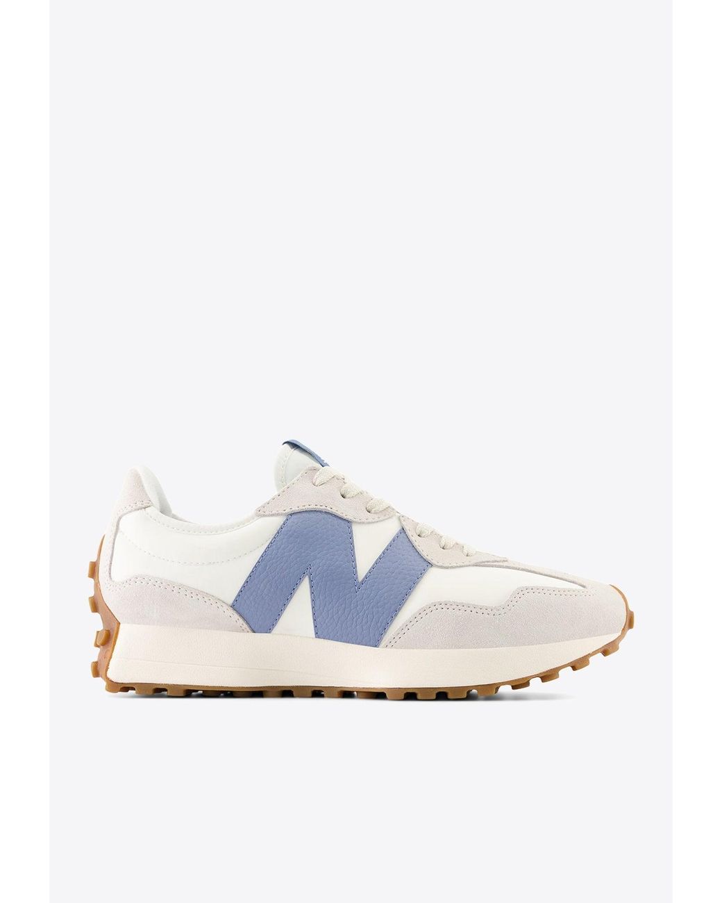 New Balance 327 Low-top Sneakers In Moonbeam With Mercury Blue in White ...