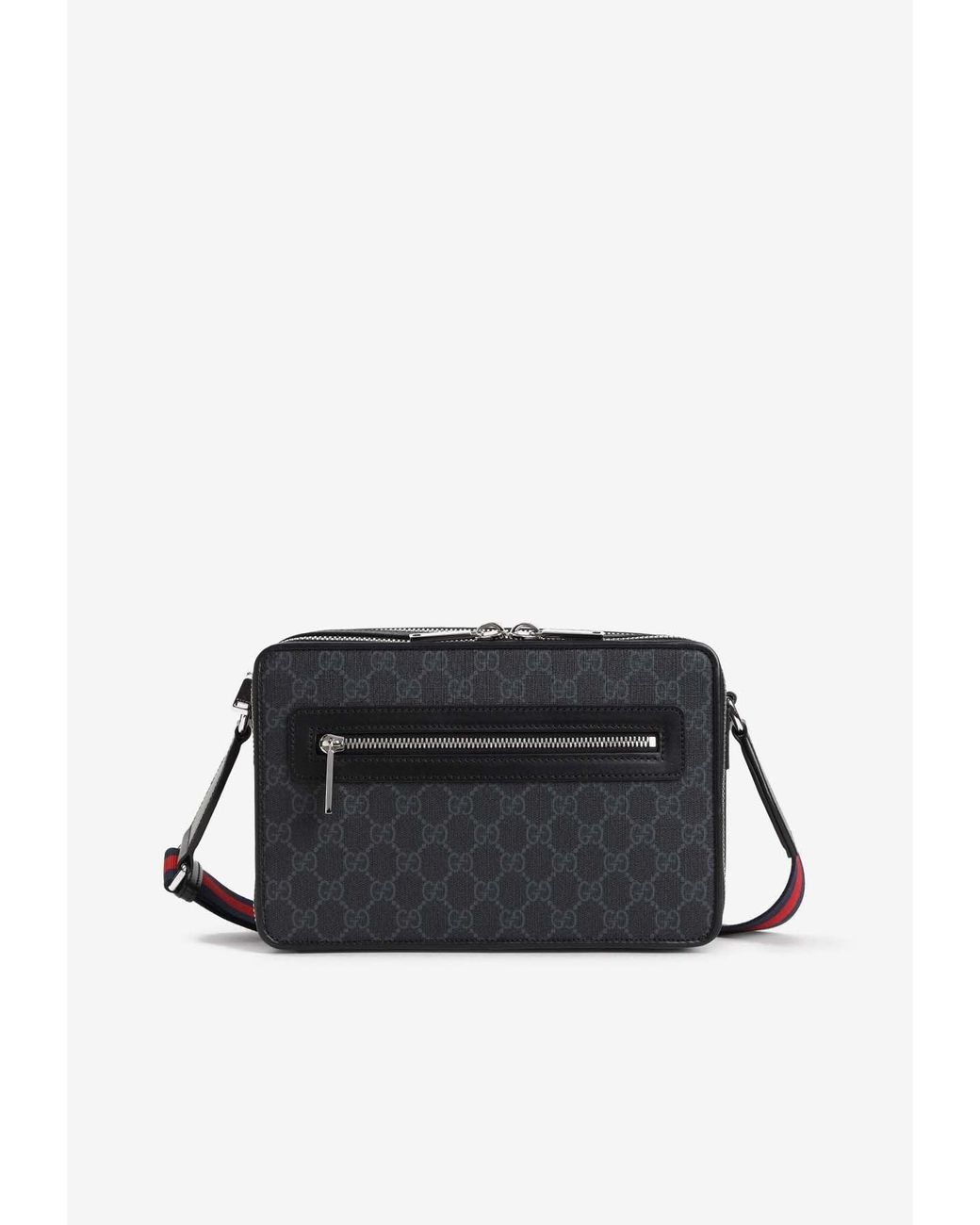 Gucci Gg Signature Messenger Bag in Black for Men | Lyst