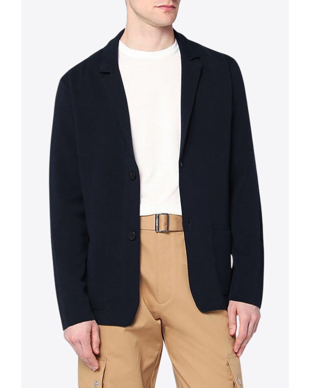Roberto Collina Jacket-Style Cardigan in Blue for Men | Lyst