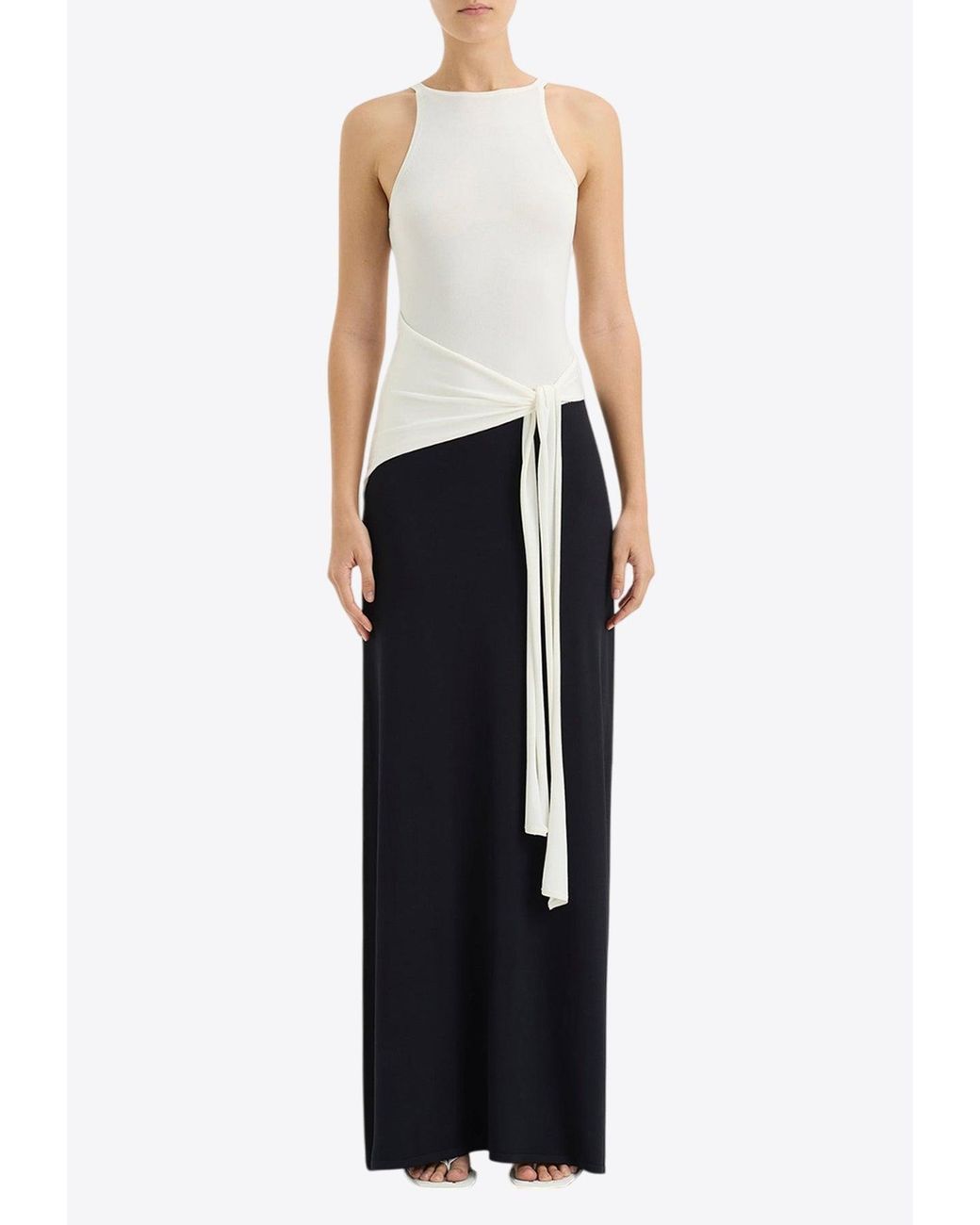 SIR. Emery Tie-Waist Maxi Dress in Black | Lyst