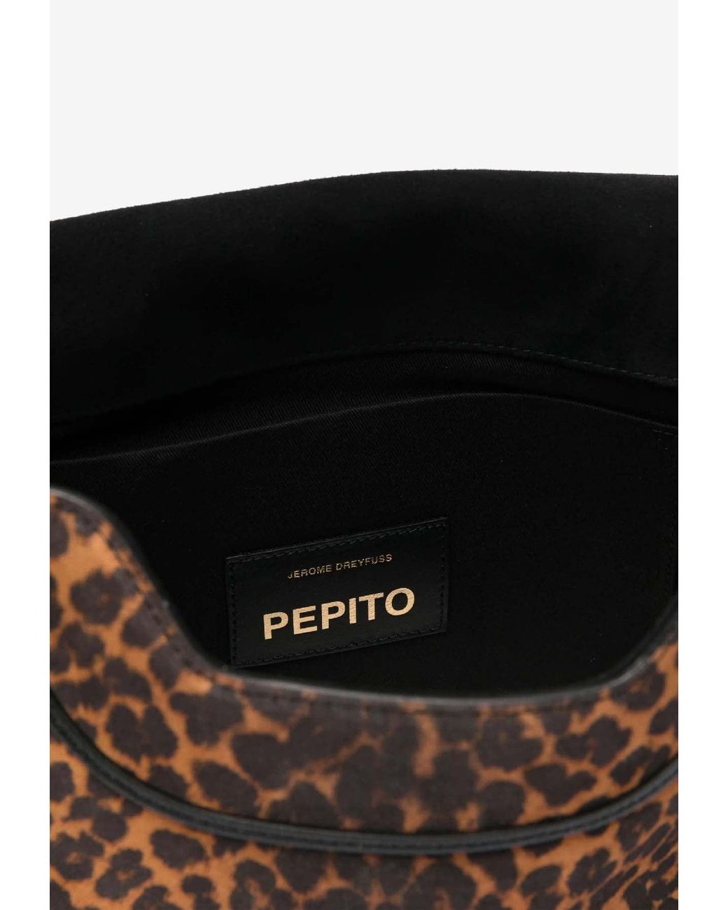 Jérôme Dreyfuss Large Pepito Leopard Print Crossbody Bag in Brown | Lyst