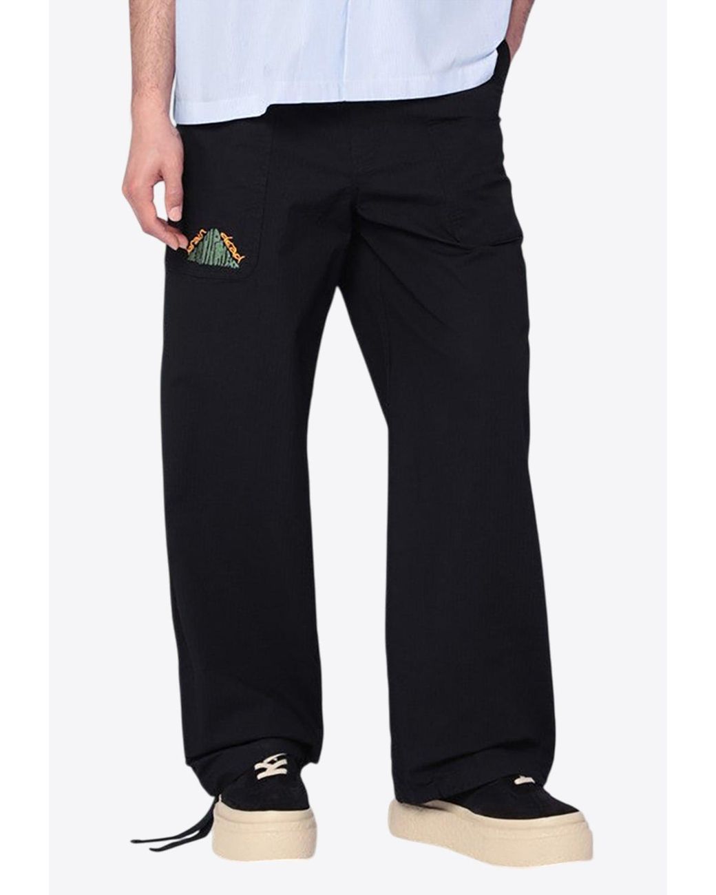 Brain Dead Logo Embroidered Pants in Blue for Men | Lyst