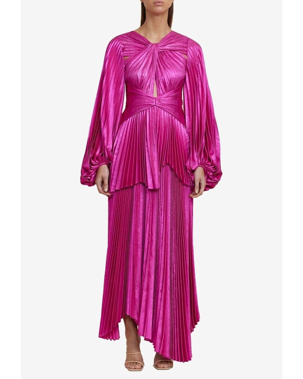 Acler Rosella Pleated Gown in Pink | Lyst