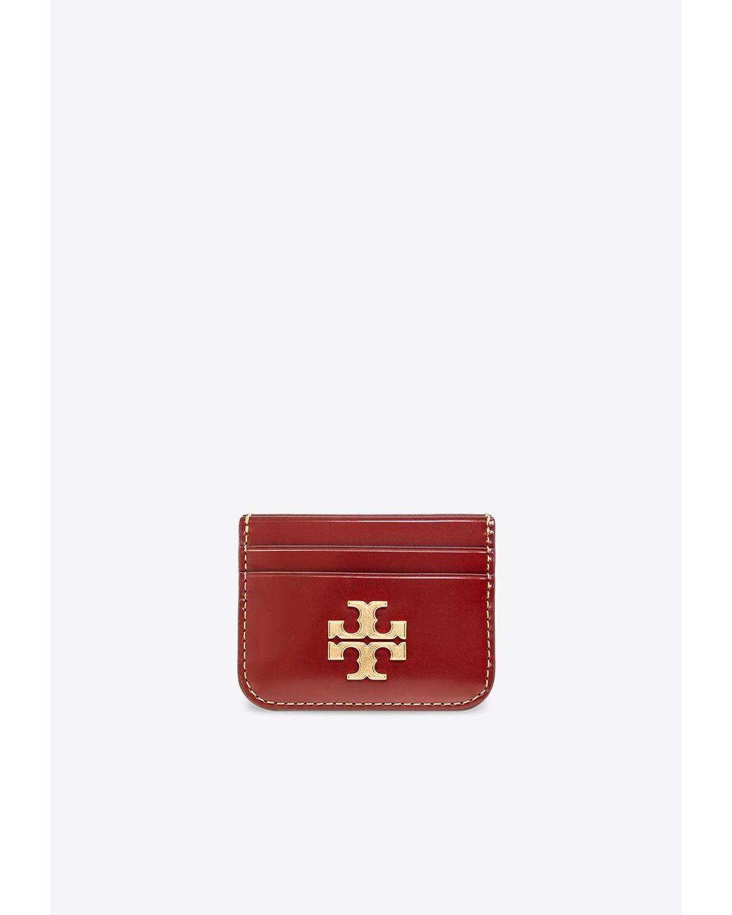 Tory Burch Eleanor Logo Cardholder in Red | Lyst