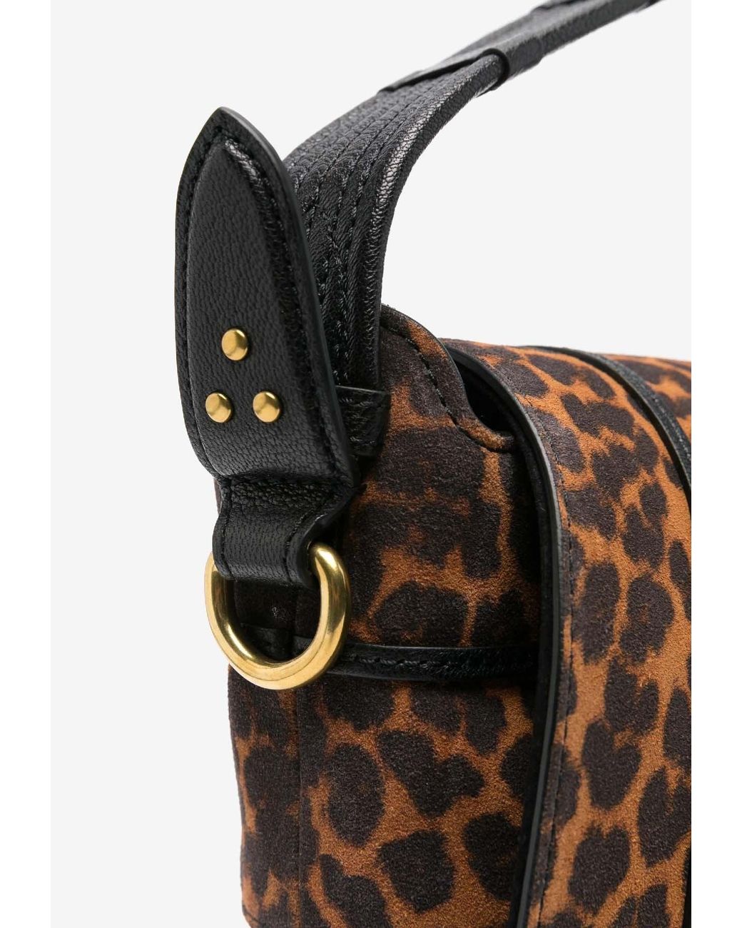 Jérôme Dreyfuss Large Pepito Leopard Print Crossbody Bag in Brown | Lyst