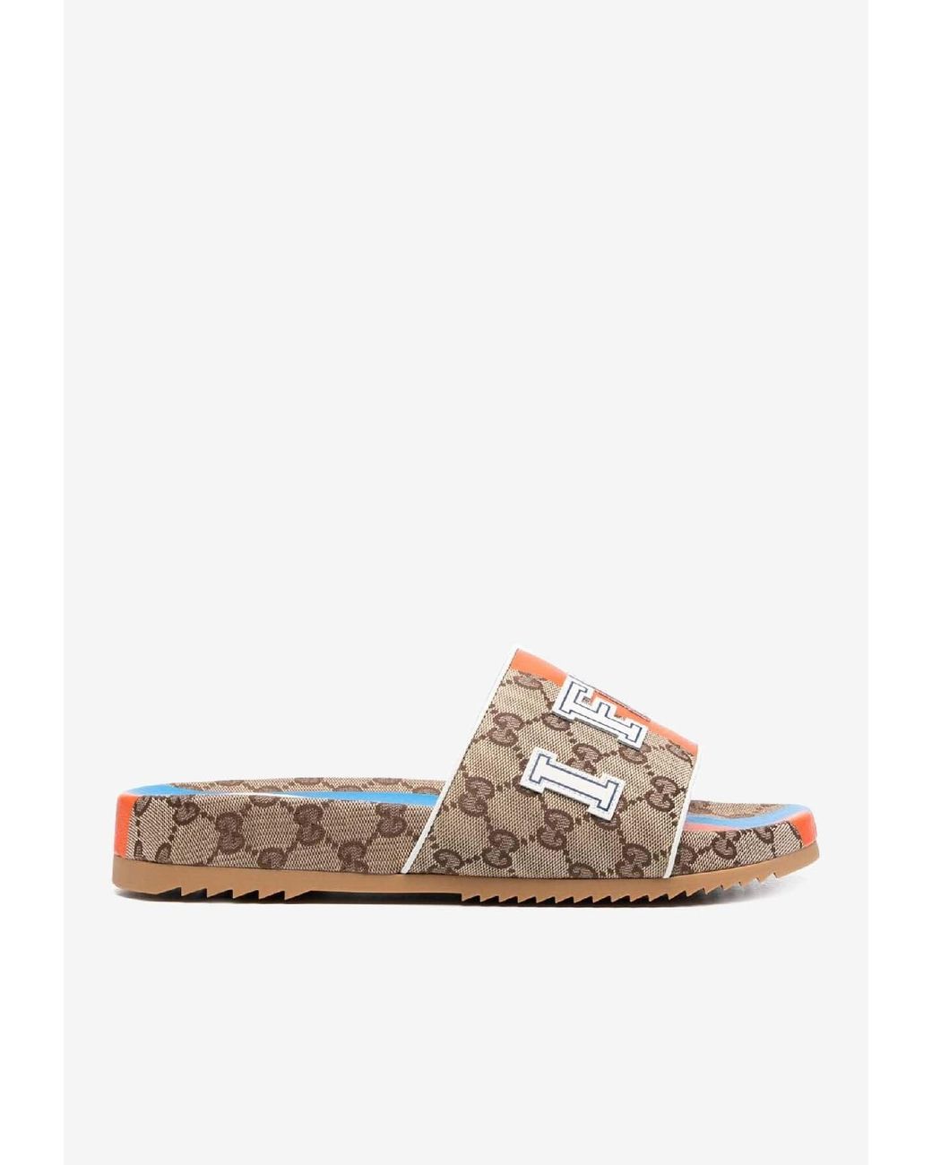 Gucci I Feel Monogram Slides in White for Men | Lyst