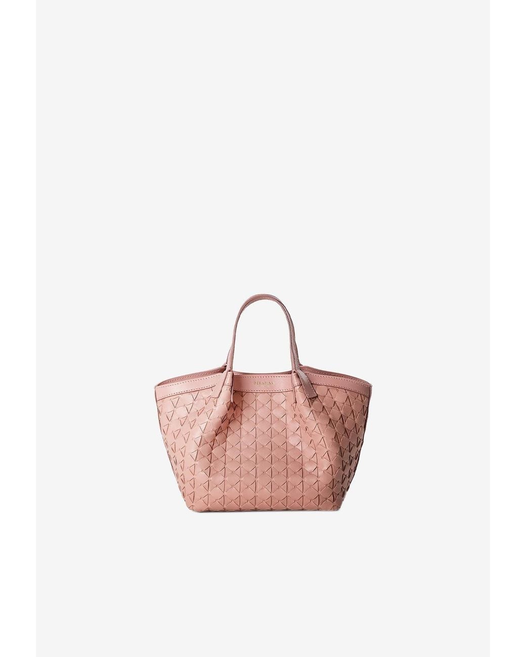 Serapian Mini Secret Mosaico Leather Shoulder Bag in Pink | Lyst