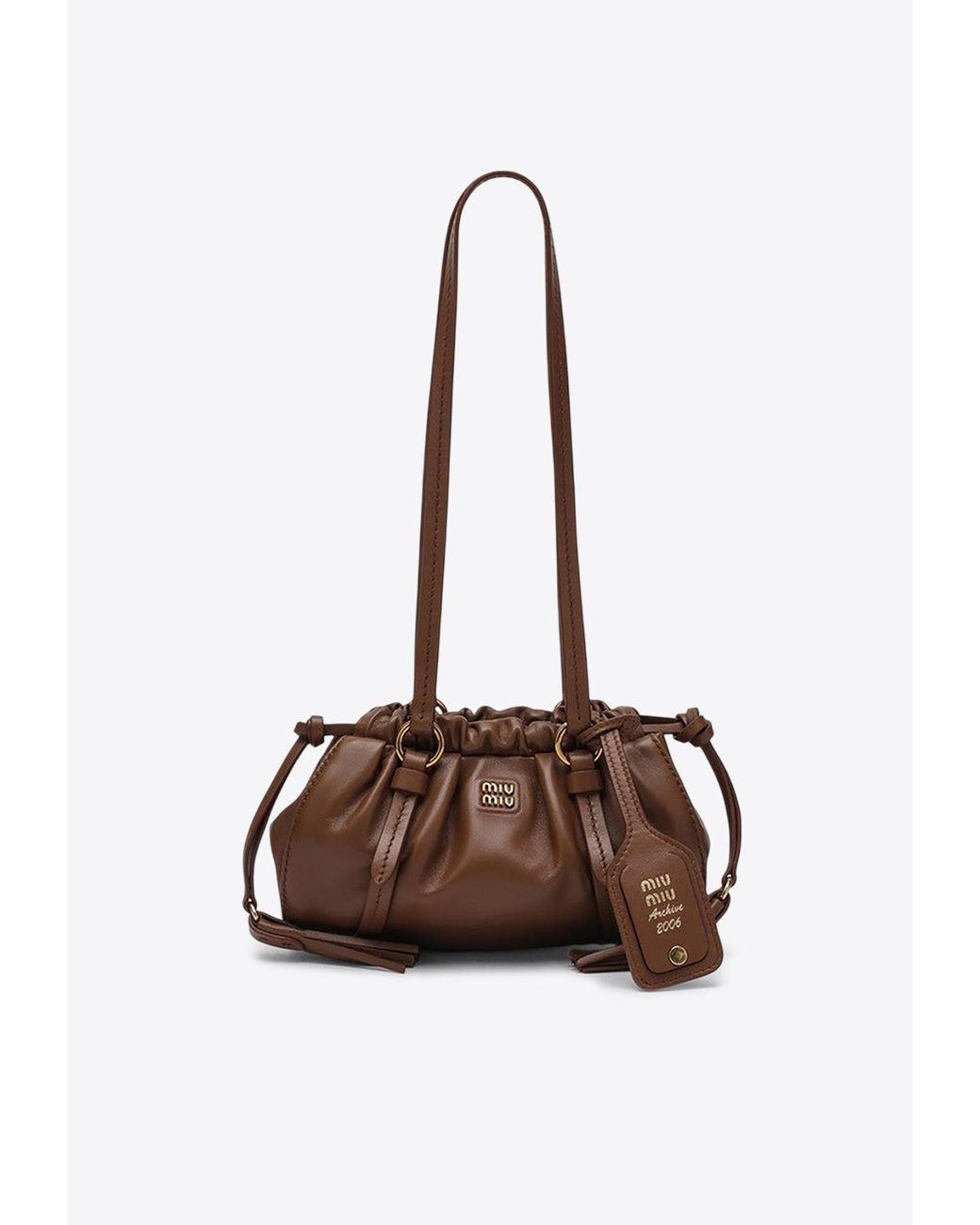 Miu Miu Mini Joie Bag in Brown | Lyst