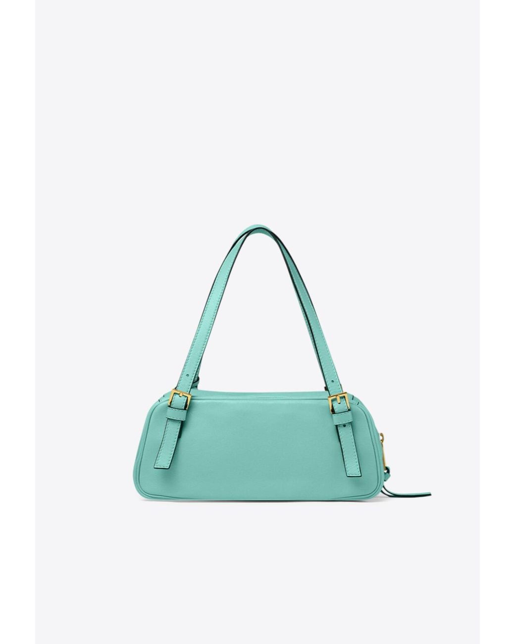 Versace Logo Tag Leather Shoulder Bag in Green | Lyst