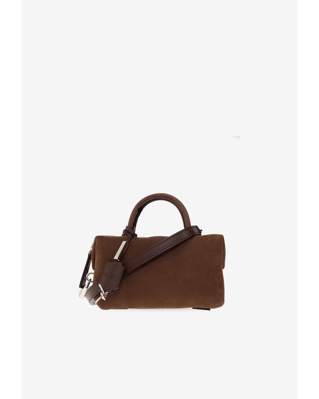 Max Mara Small Holdall Leather Top Handle Bag in Brown | Lyst