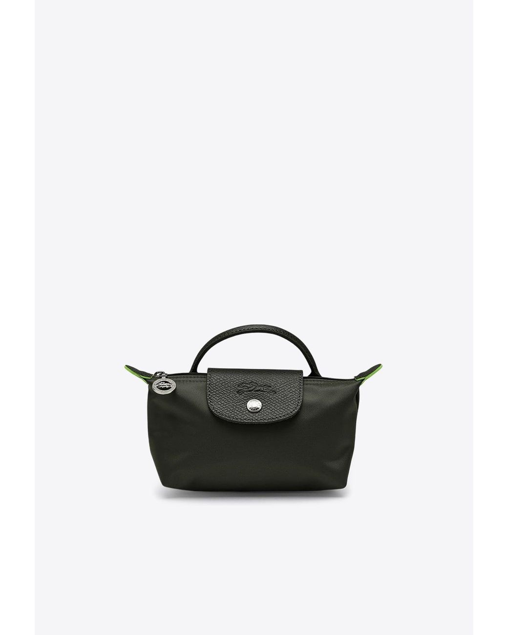 Longchamp Mini Le Pliage Top Handle Bag in Black | Lyst