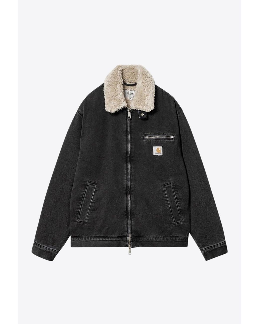 Carhartt Herald Padded Denim Jacket in Black for Men | Lyst