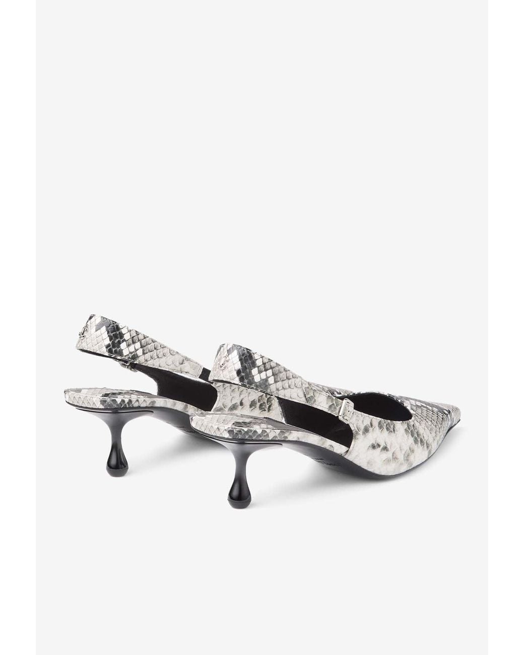 Jimmy Choo Amel 50 Snake Print Leather Pumps in White | Lyst