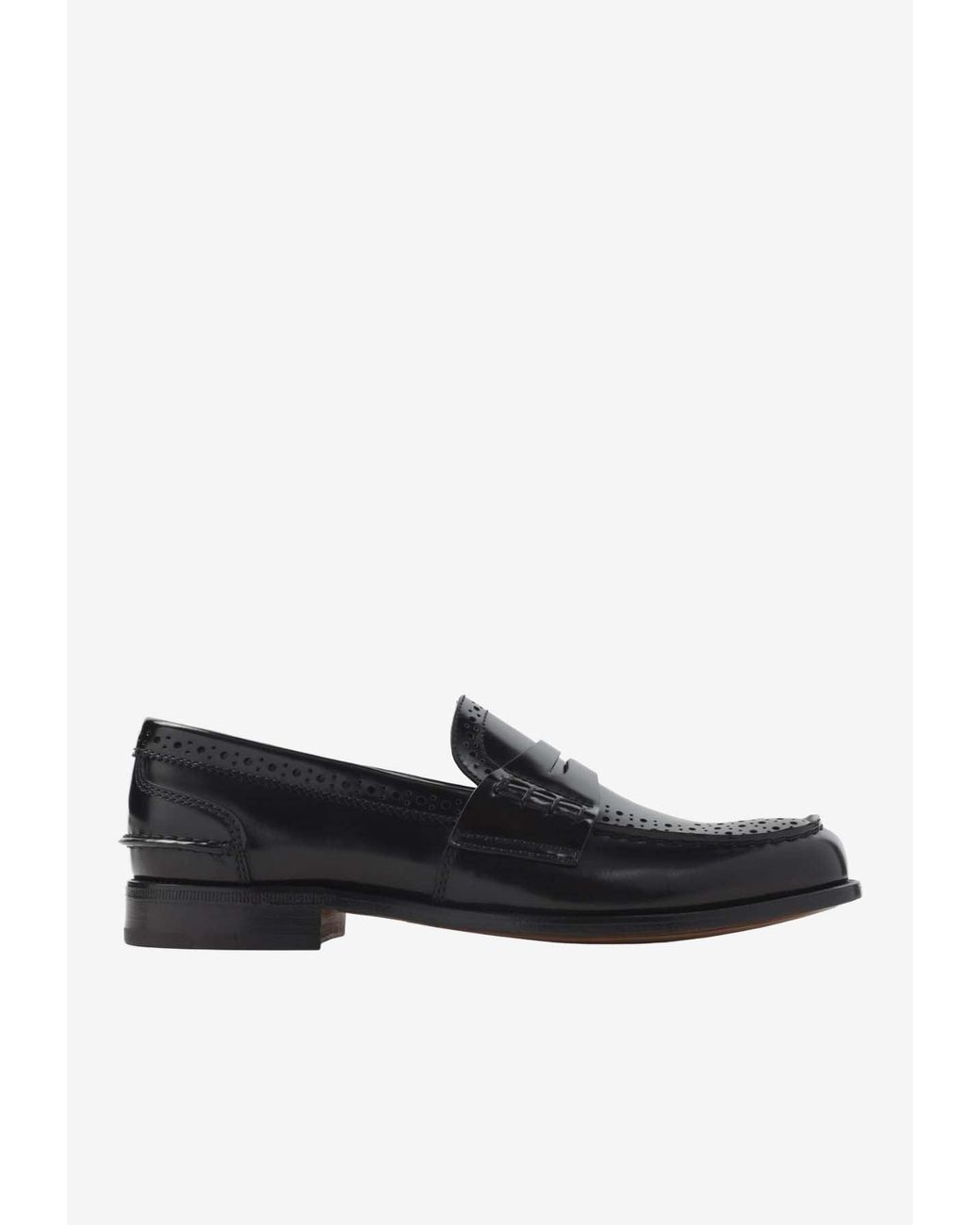 Church's Robin Leather Brouge Loafers in Black | Lyst