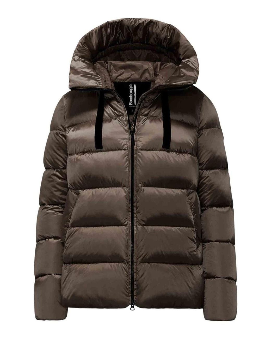 Bomboogie Puffer Jacket in Brown | Lyst